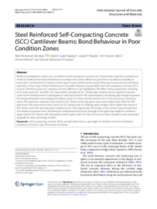 Steel reinforced self-compacting concrete (SCC) cantilever beams: bond ...